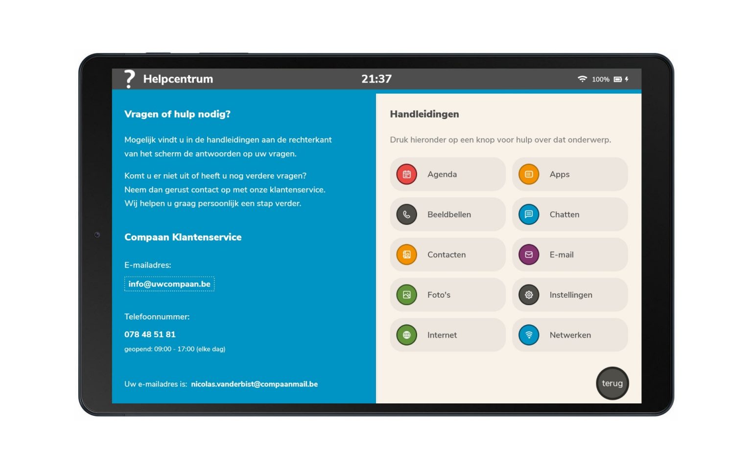 Compaan Connect - de beheerde tablet voor ouderen - van Compaan